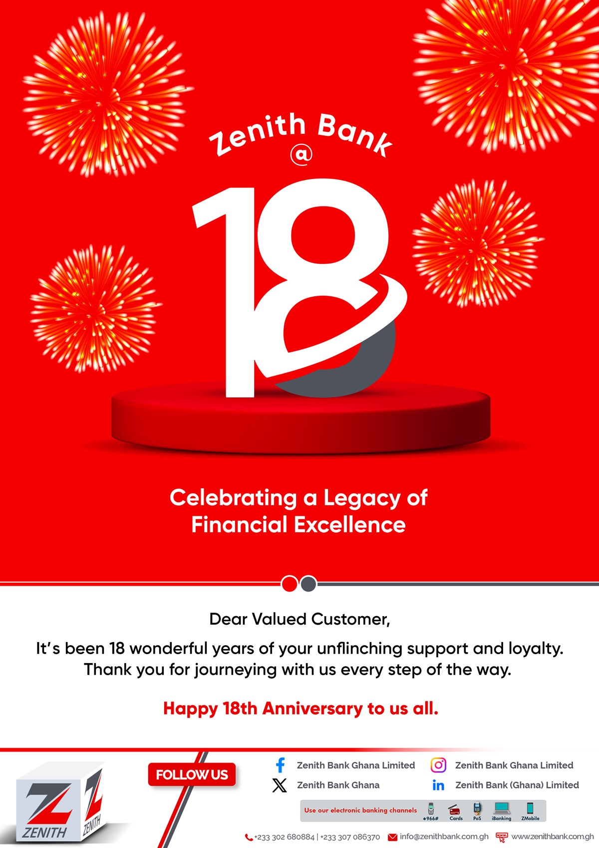 18th Anniversary Celebration - Zenith Bank Ghana